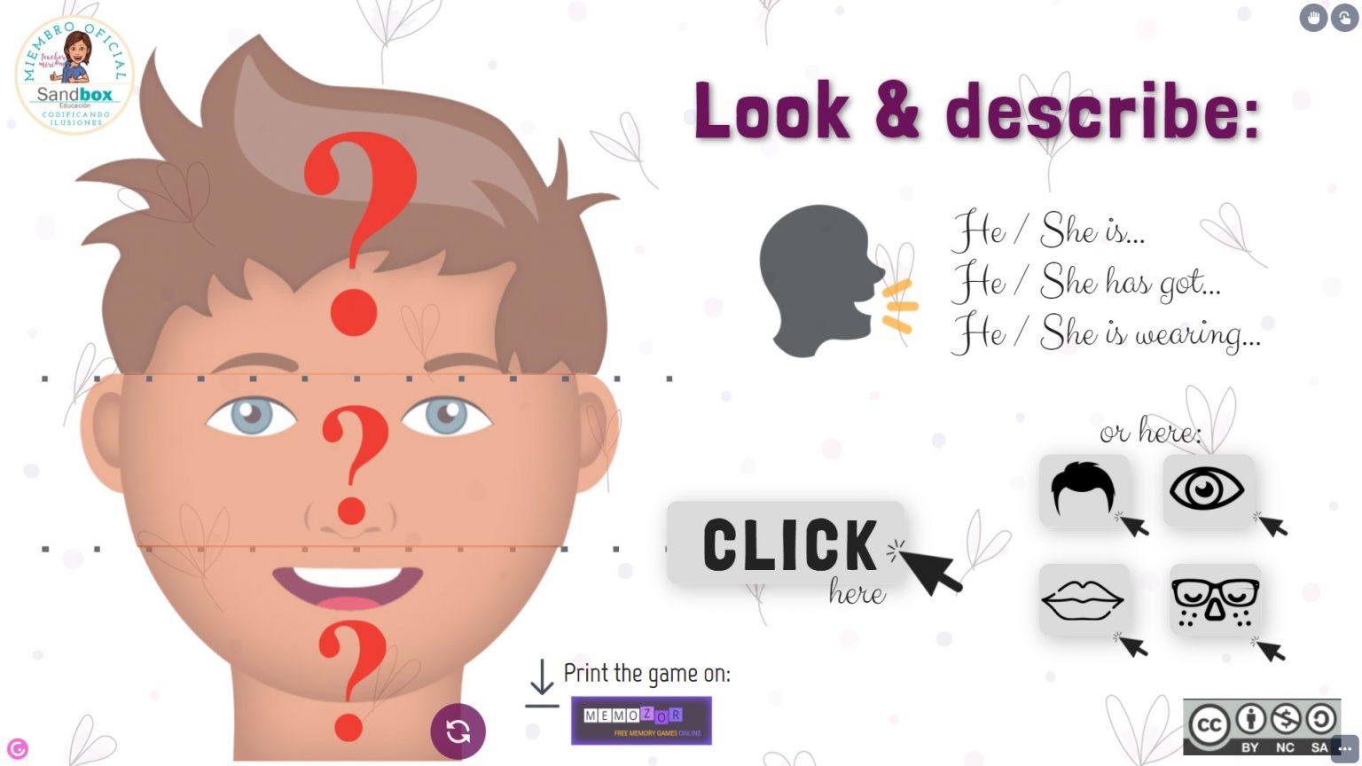 Physical Descriptions (Speaking) - Sandbox Educación