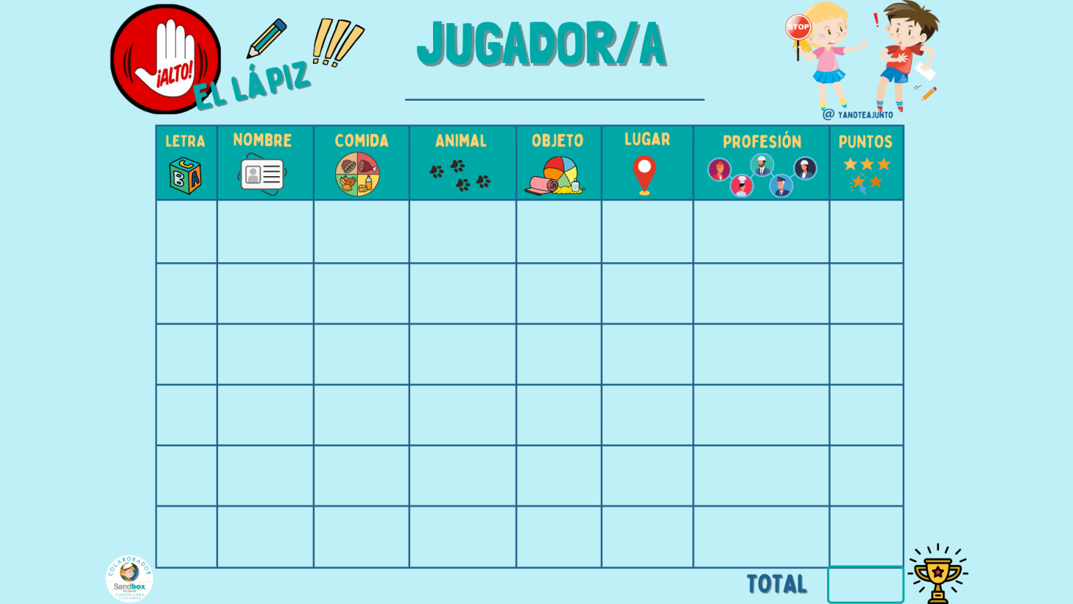 Alto el lápiz - Sandbox Educación